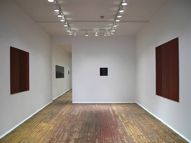 Merrill Wagner installation of paintings Checklist 4. through doorway ...